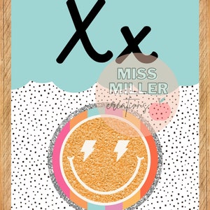 Groovy Glitter Classroom Alphabet Posters - Etsy