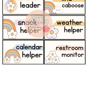 Daisy Dreams Class Jobs Display [editable] - Etsy