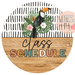 Boho TROPICS Classroom Schedule [editable] - Etsy