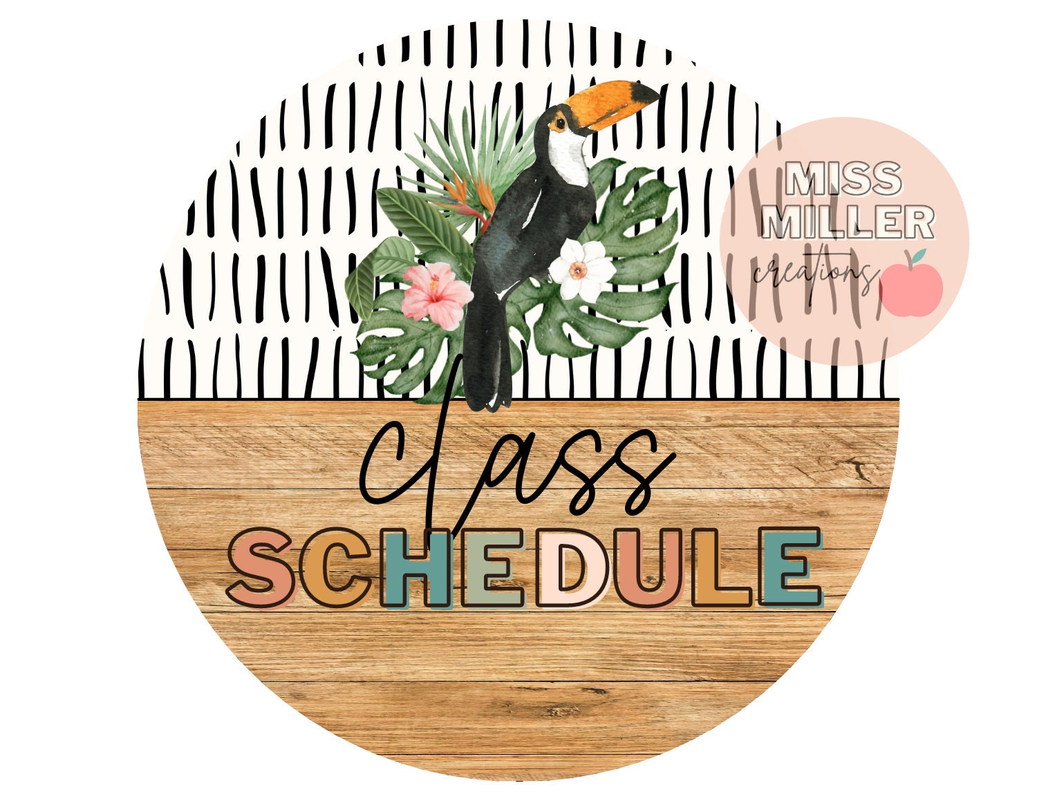 Boho TROPICS Classroom Schedule [editable] - Etsy