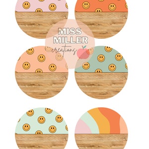 Groovy Boho Labels [editable] - Etsy