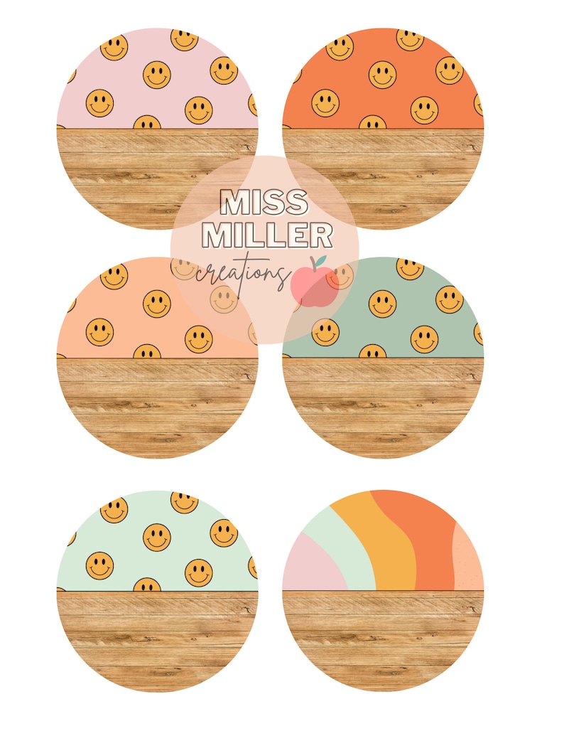 Groovy Boho Labels [editable] - Etsy