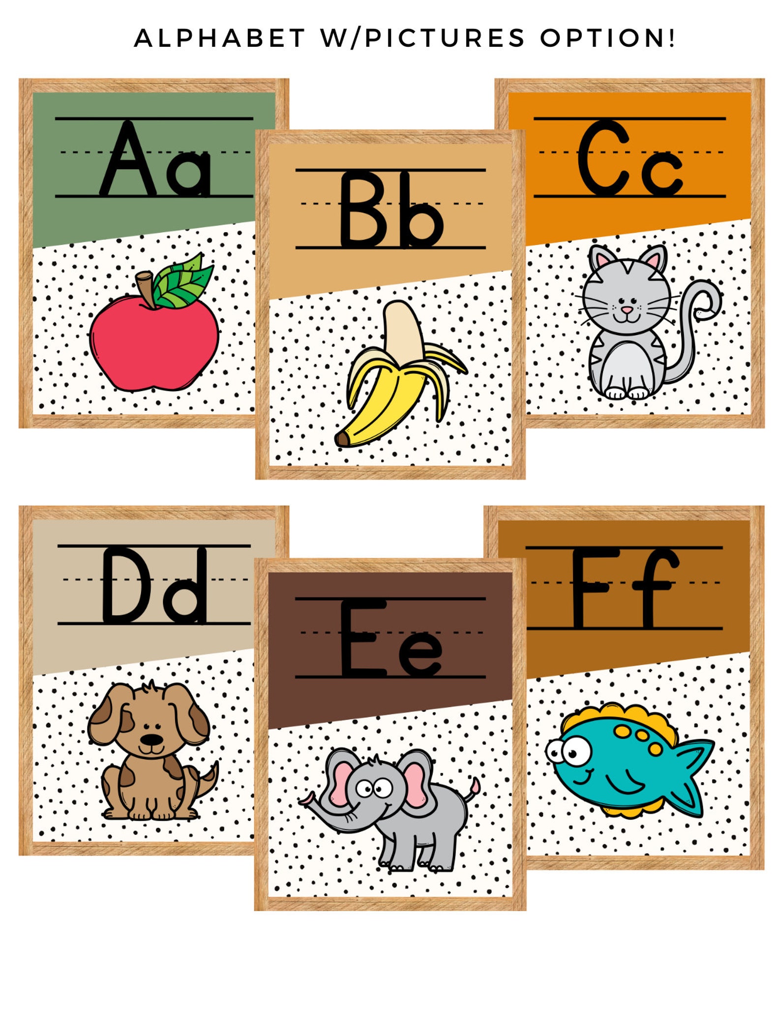 Woodland Classroom Alphabet Posters - Etsy