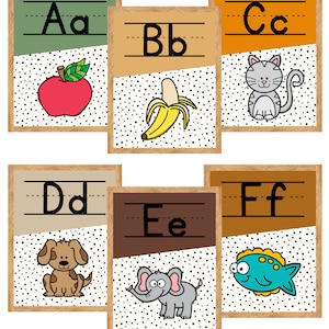 Woodland Classroom Alphabet Posters - Etsy