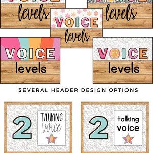 Groovy Glitter Voice Level Classroom Posters - Etsy