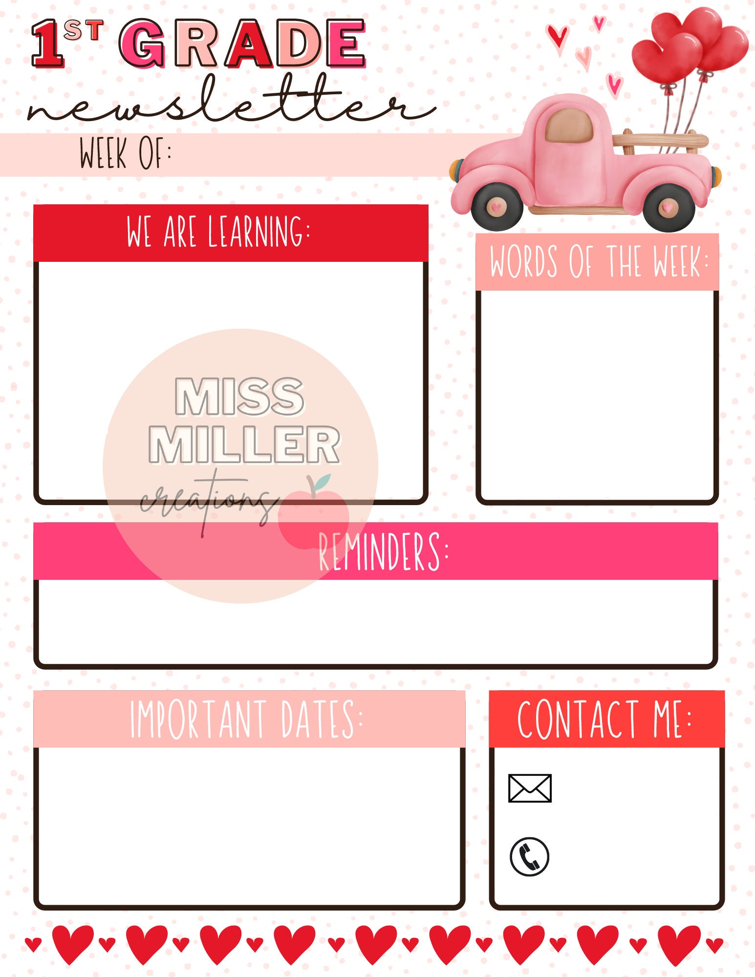 February Weekly Classroom Newsletters editable - Etsy