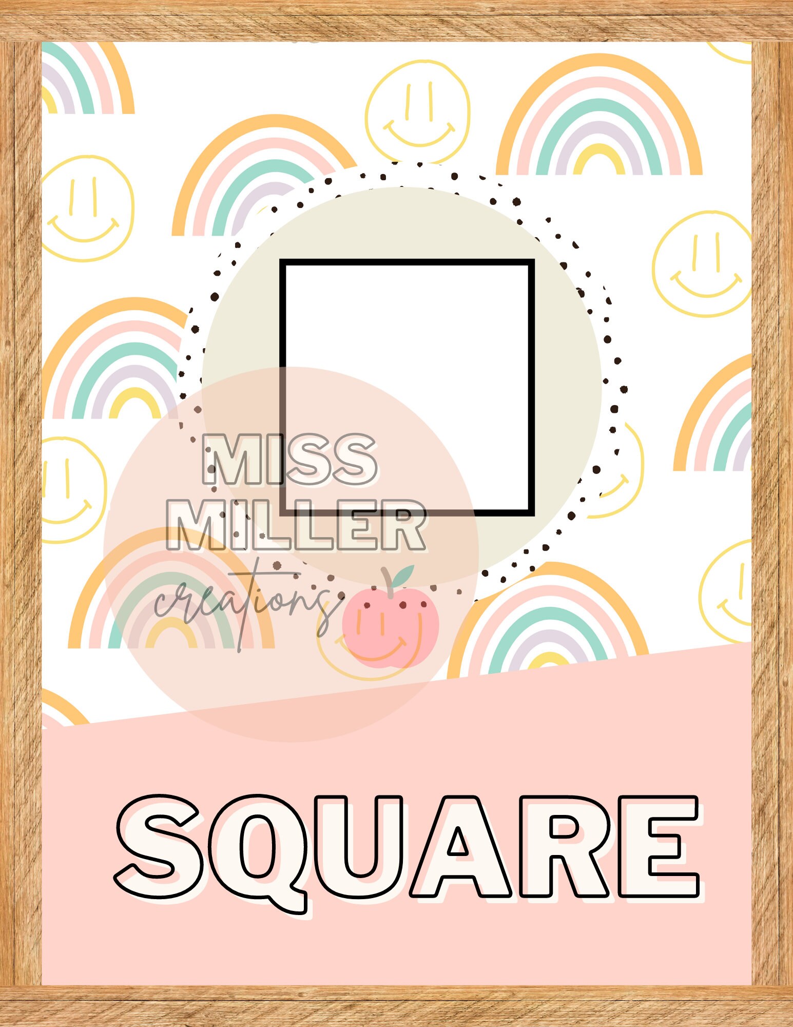 Pastel Boho Rainbow Classroom Shape Posters - Etsy