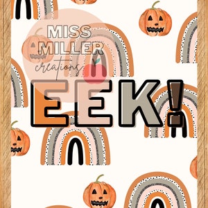 Boho Halloween Classroom Decor Posters - Etsy
