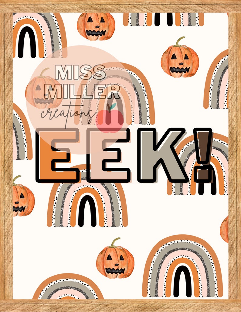 Boho Halloween Classroom Decor Posters - Etsy