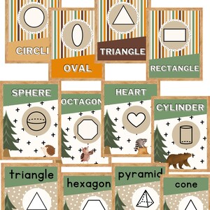 Woodland Classroom Shape Posters - Etsy