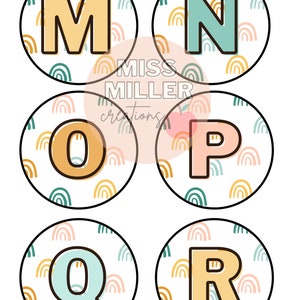 Modern Boho Rainbow Classroom Word Wall editable - Etsy