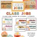 Retro Rainbow Class Jobs Display [editable] - Etsy
