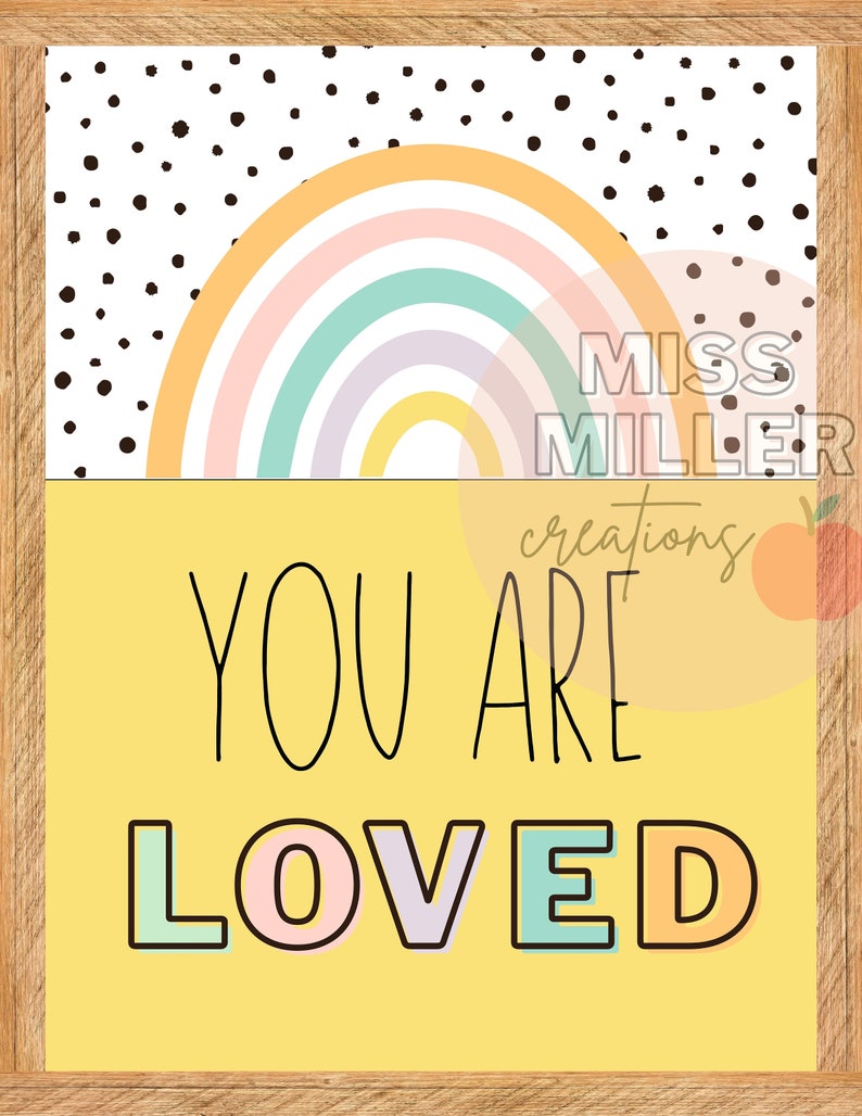 Pastel Boho Rainbow Classroom Quote Posters - Etsy