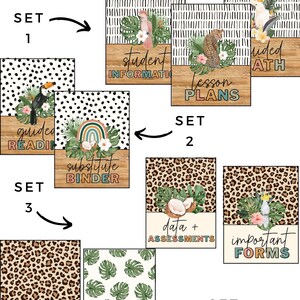 Boho Tropics Binder Covers [editable] - Etsy