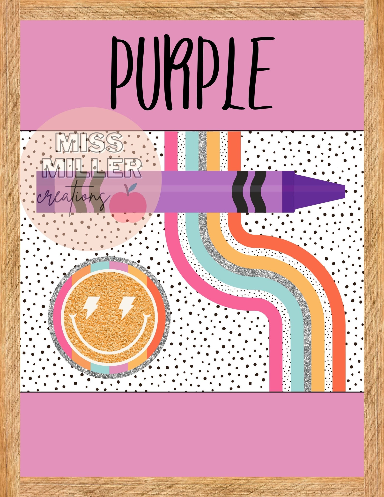 Groovy Glitter Classroom Color Posters - Etsy