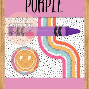 Groovy Glitter Classroom Color Posters - Etsy