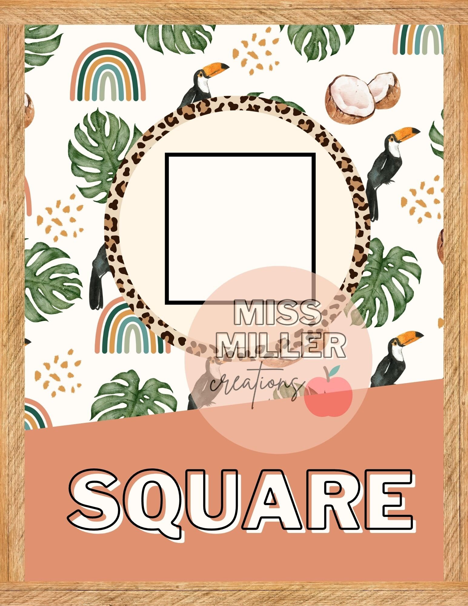 Boho Tropics Classroom Shape Posters - Etsy