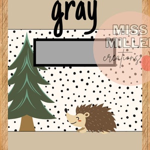 Woodland Classroom Color Posters | Etsy