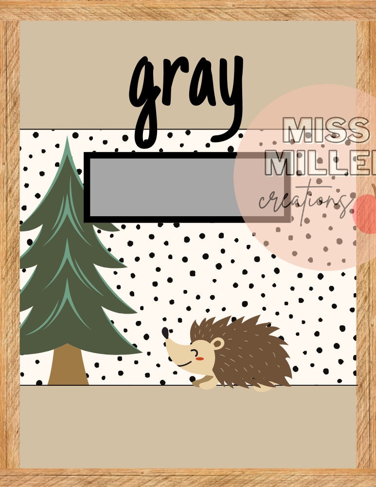 Woodland Classroom Color Posters | Etsy