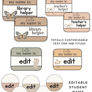 Wildflower Fields Class Jobs Display [editable] - Etsy