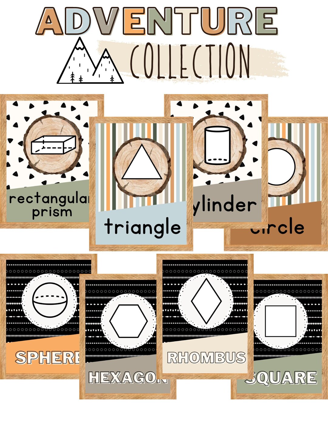 Adventure Shape Posters [EDITABLE] - Etsy