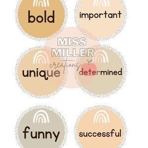 Neutral Boho Rainbow Classroom Affirmation Station - Etsy