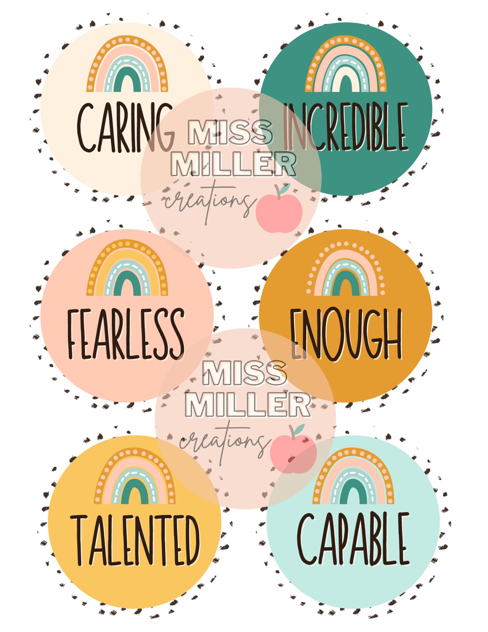 Modern Boho Rainbow Affirmation Station - Etsy