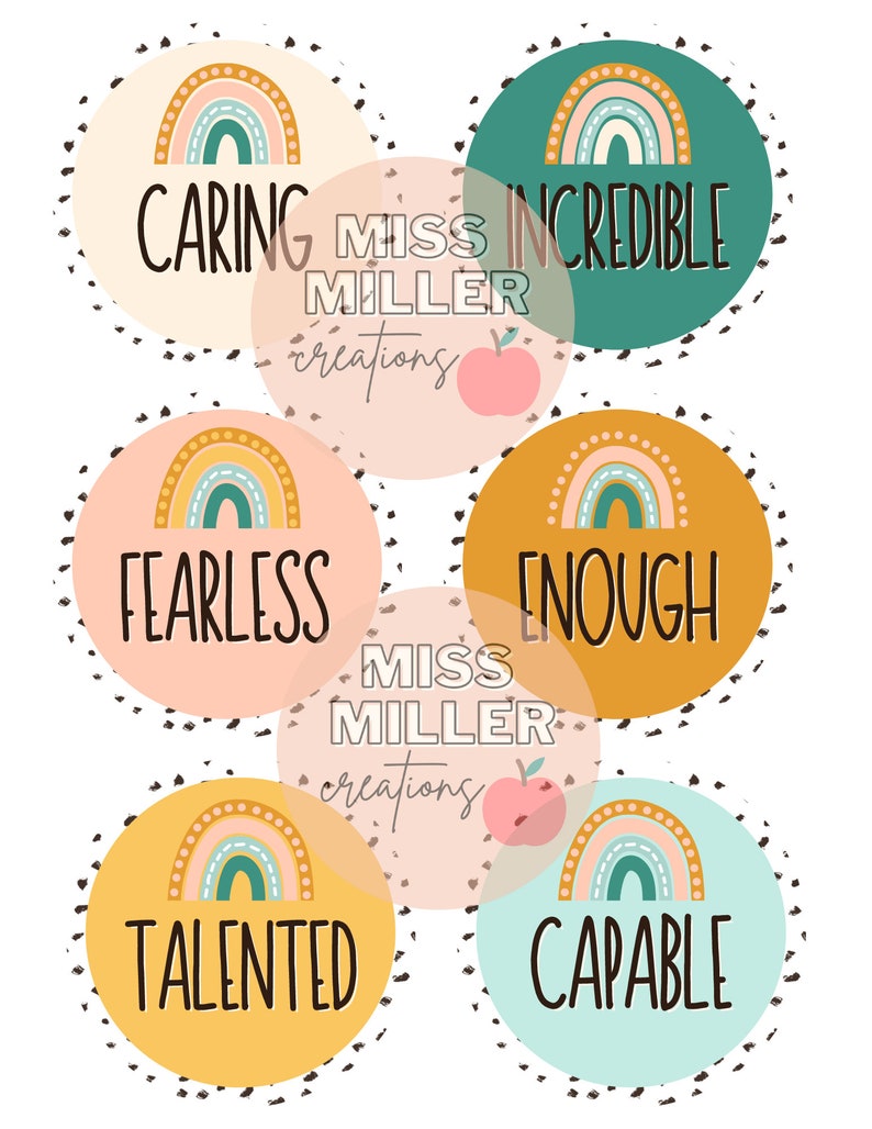 Modern Boho Rainbow Affirmation Station - Etsy