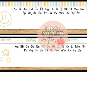 Pastel Boho Rainbow Desk Plates [editable] - Etsy