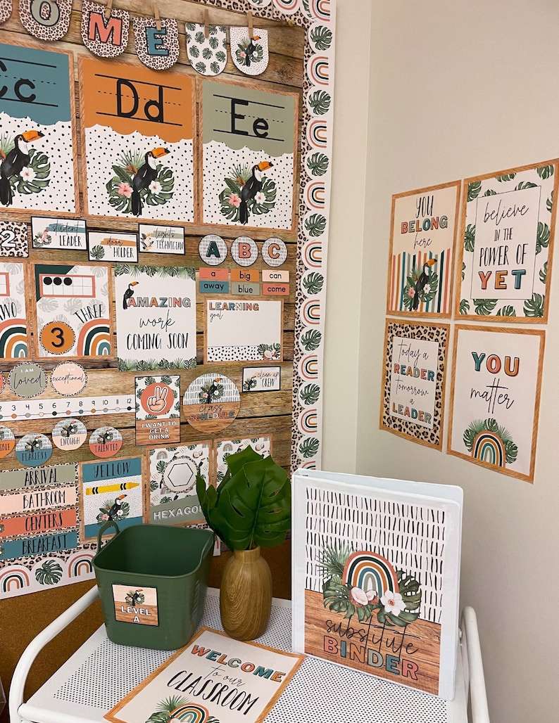 Boho Tropics Complete Classroom Collection - Etsy