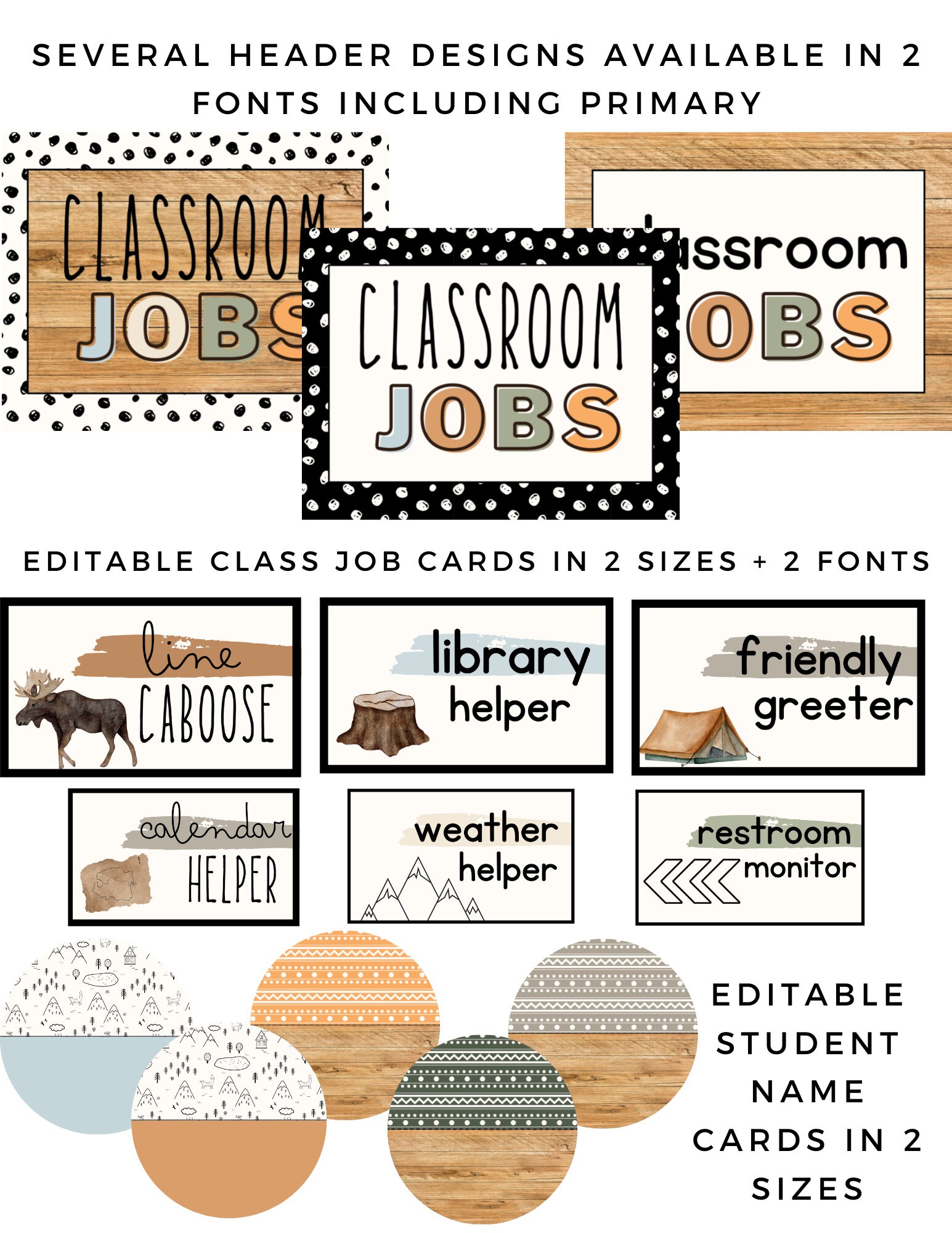 Adventure Class Jobs Display editable - Etsy Canada