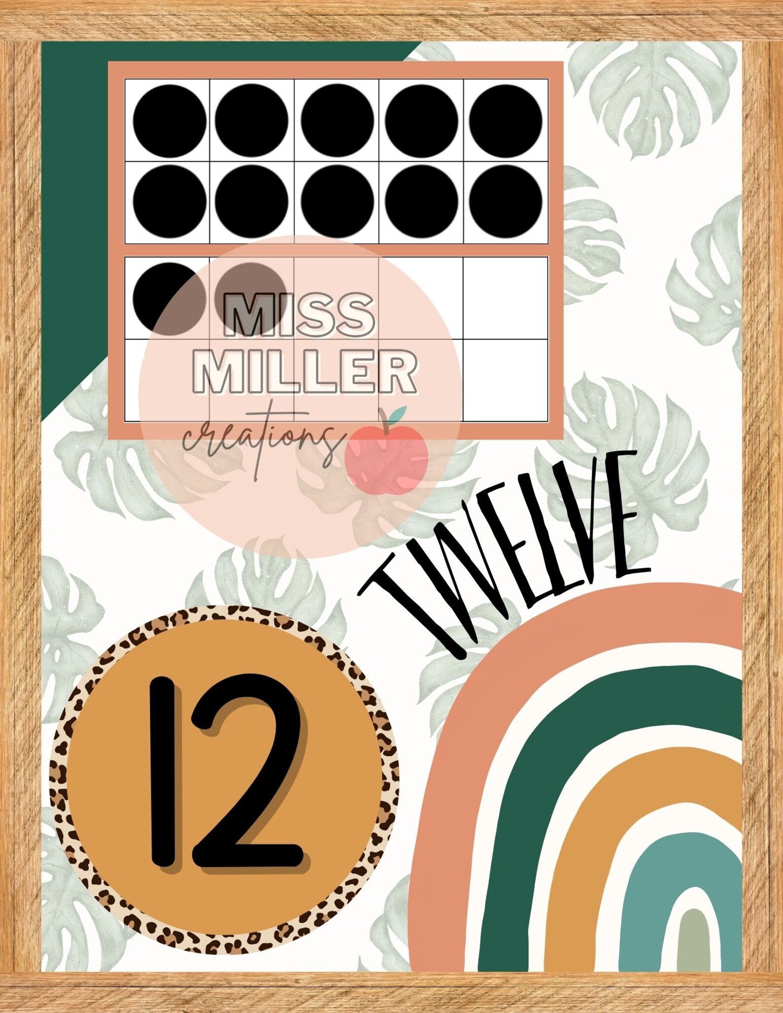 Boho Tropics Classroom Number Posters - Etsy