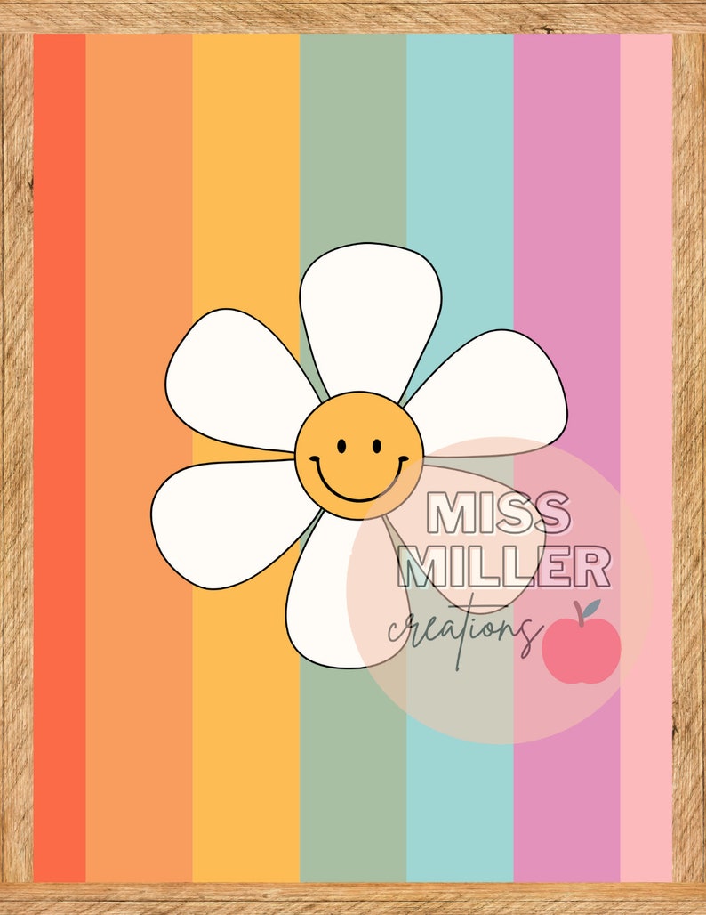 Retro Rainbow Classroom Quote Posters - Etsy