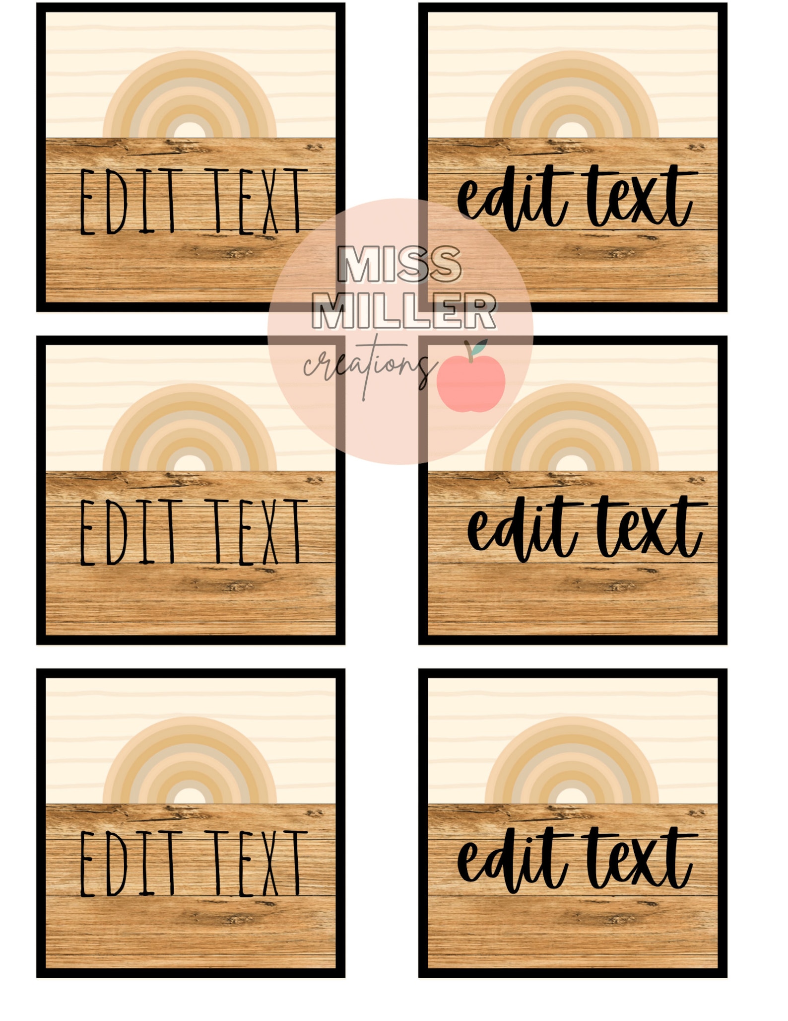 Neutral Boho Rainbow Classroom Labels editable - Etsy