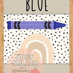 Neutral Boho Rainbow Classroom Color Posters - Etsy