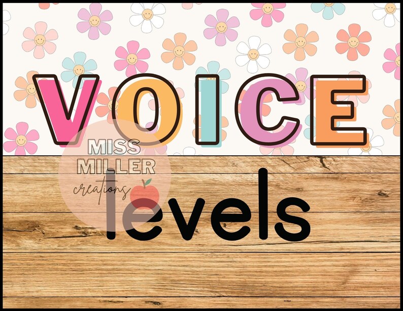Groovy Glitter Voice Level Classroom Posters - Etsy