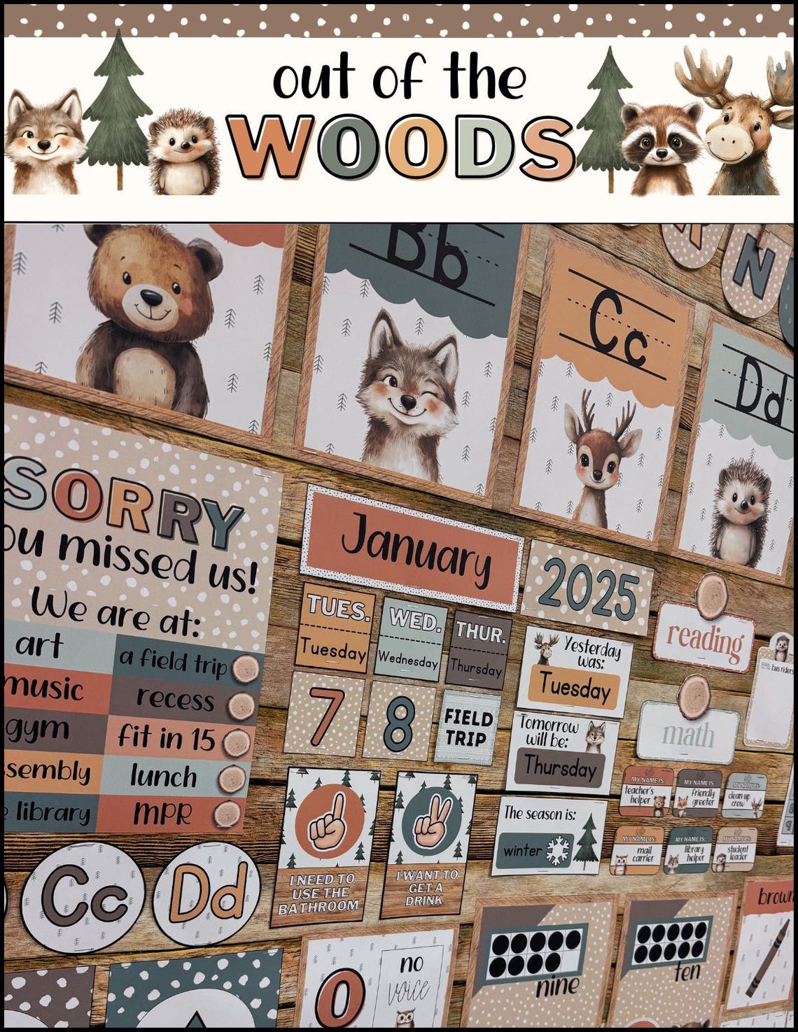 Out of the Woods Complete Classroom Collection - Etsy