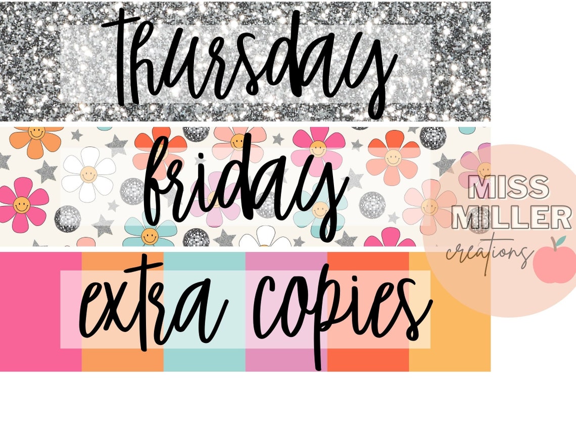 Groovy Glitter 10-drawer Cart Labels - Etsy