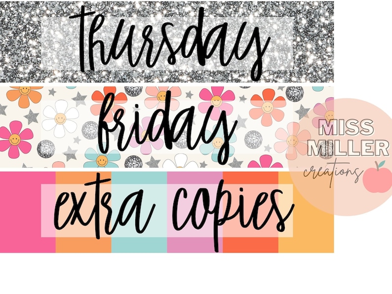Groovy Glitter 10-drawer Cart Labels - Etsy