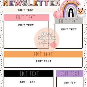 Modern Halloween Newsletter Template [editable] - Etsy