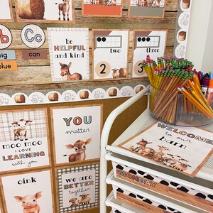 Farm Friends Complete Classroom Collection [editable] - Etsy