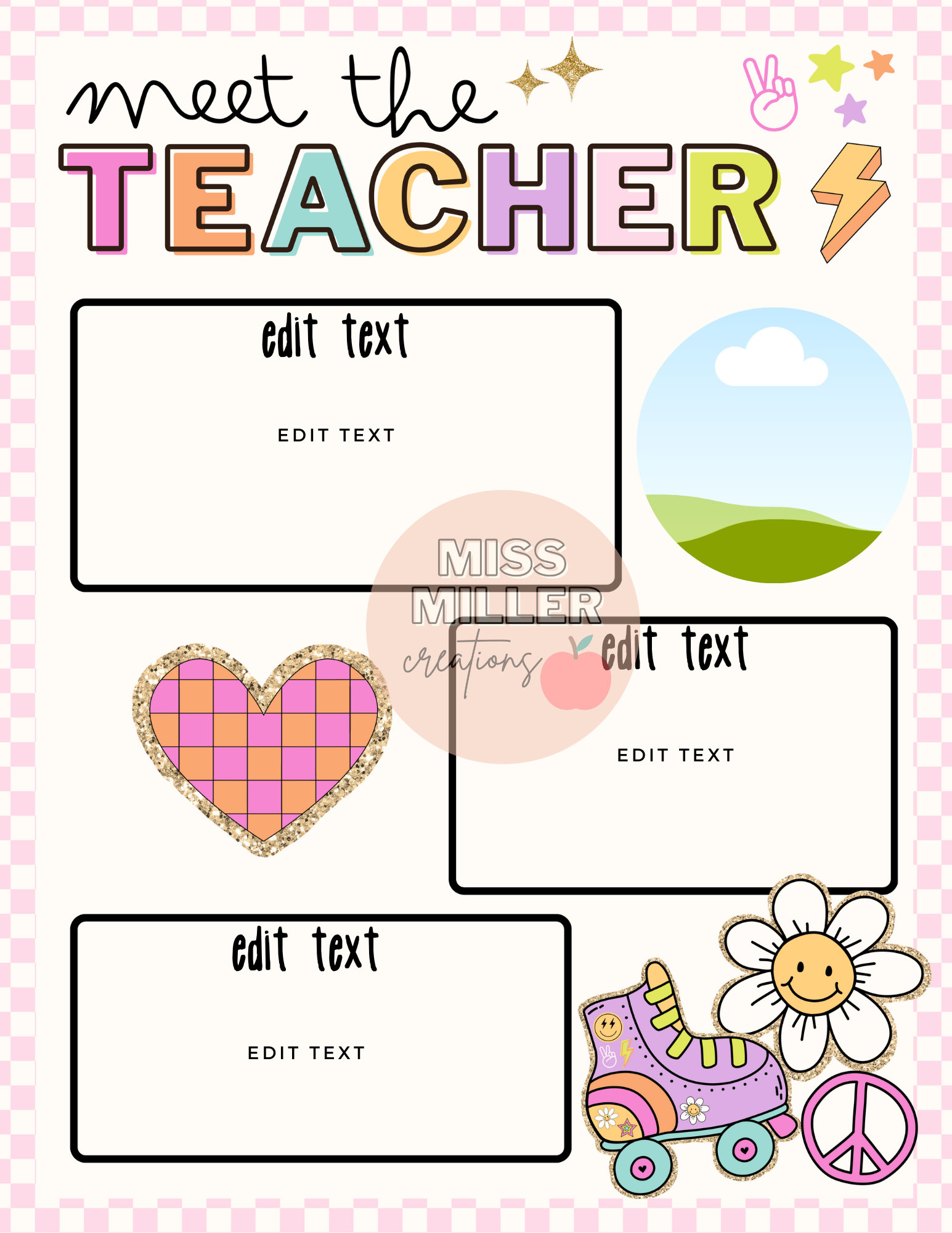 Disco Era Meet the Teacher Template - Etsy