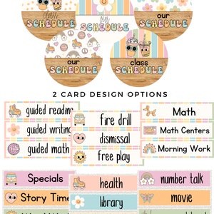 Groovy Pastel Classroom Schedule [editable] - Etsy