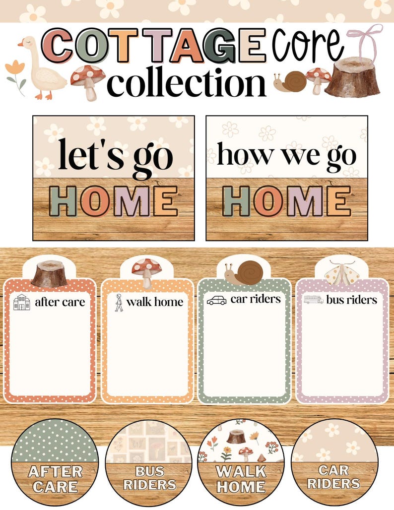 Cottagecore Dismissal Chart - Etsy