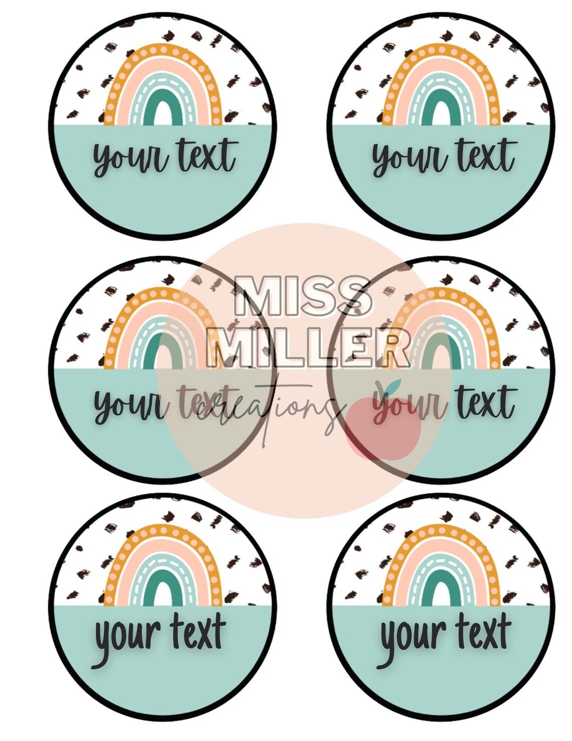 Modern Boho Rainbow Classroom Labels editable | Etsy