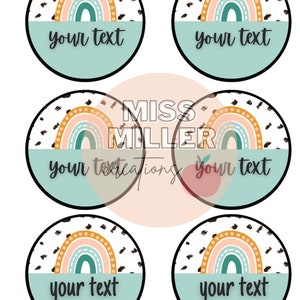 Modern Boho Rainbow Classroom Labels editable | Etsy