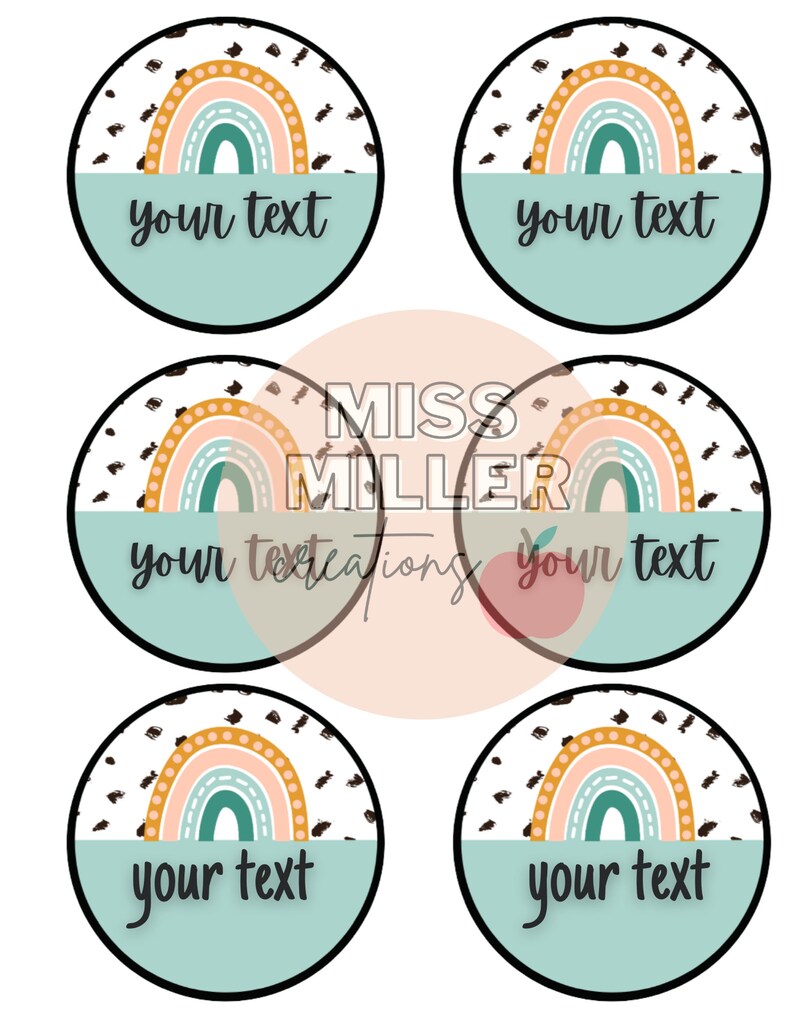 Modern Boho Rainbow Classroom Labels editable | Etsy