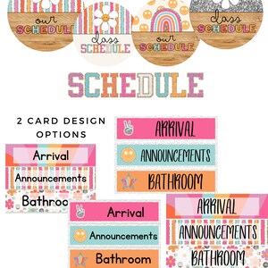 Groovy Glitter Classroom Schedule [editable] - Etsy