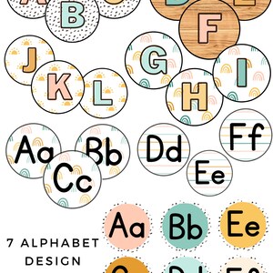 Modern Boho Rainbow Classroom Word Wall [editable] - Etsy