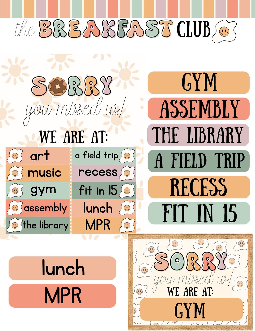 The Breakfast Club Where Are We Classroom Door Sign [editable] - Etsy